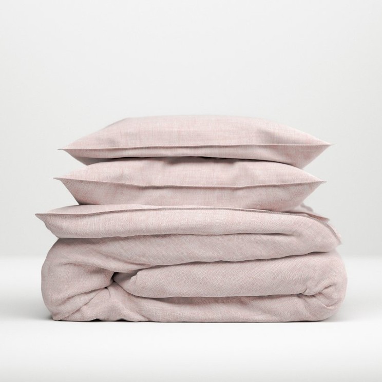 Dekbedovertrek oud-roze gemêleerd - (100% katoen) - Dekbed-acties.nl